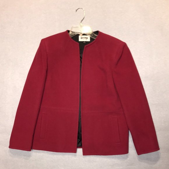 Kasper | Other | Nwot Kasper Dark Burgundy Grey Business Suit W | Poshmark